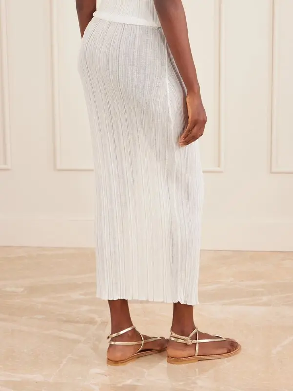 HAIGHT. Ivana Ribbed Knit Maxi Skirt