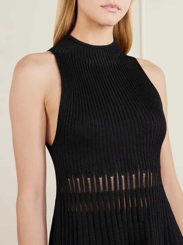 Givenchy Knitted Jersey High Neck Mini Dress