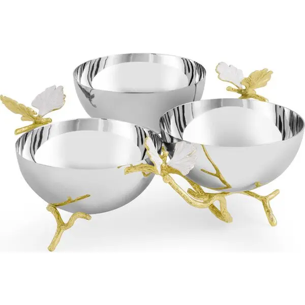 Michael Aram Butterfly Ginkgo Triple Bowl