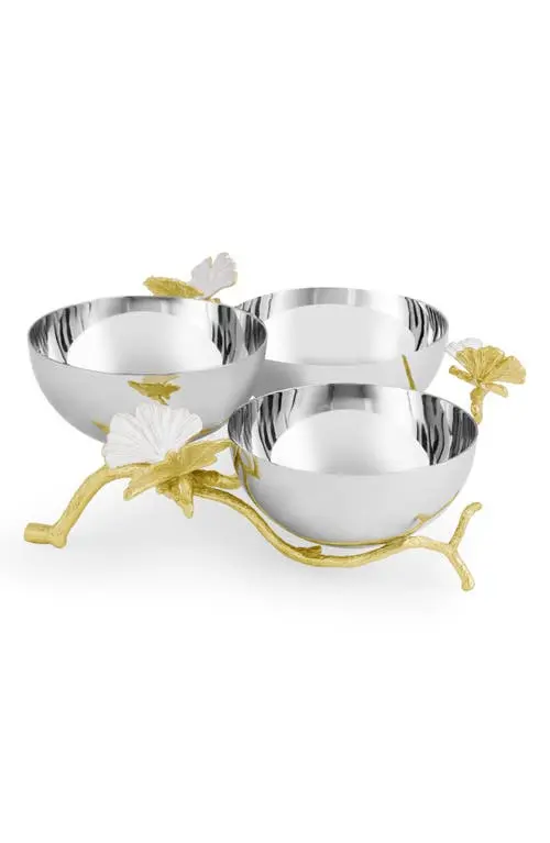 Michael Aram Butterfly Ginkgo Triple Bowl