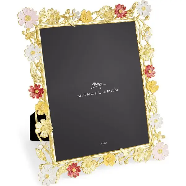 Michael Aram Wildflowers 8x10 Picture Frame - Gold Multi