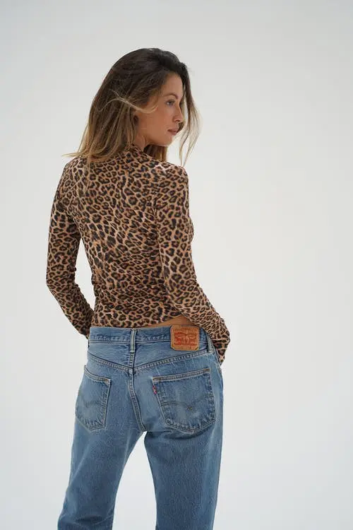 Lna Dalston Ribbed Cropped Long Sleeve