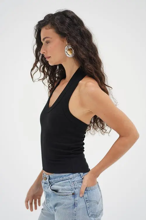 Lna Jules Double Layer Ribbed Halter