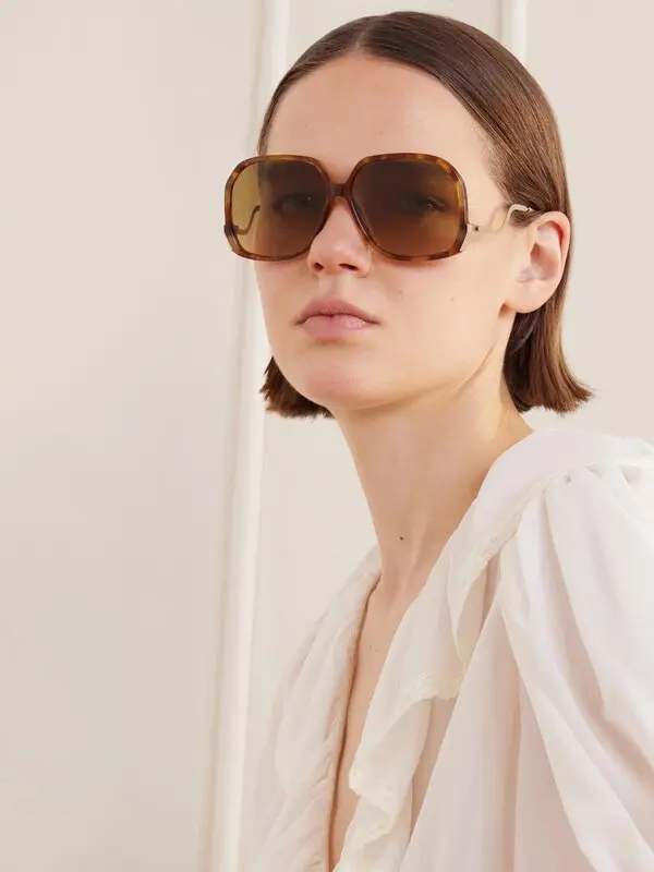 Chloé Squared-frame Acetate Sunglasses