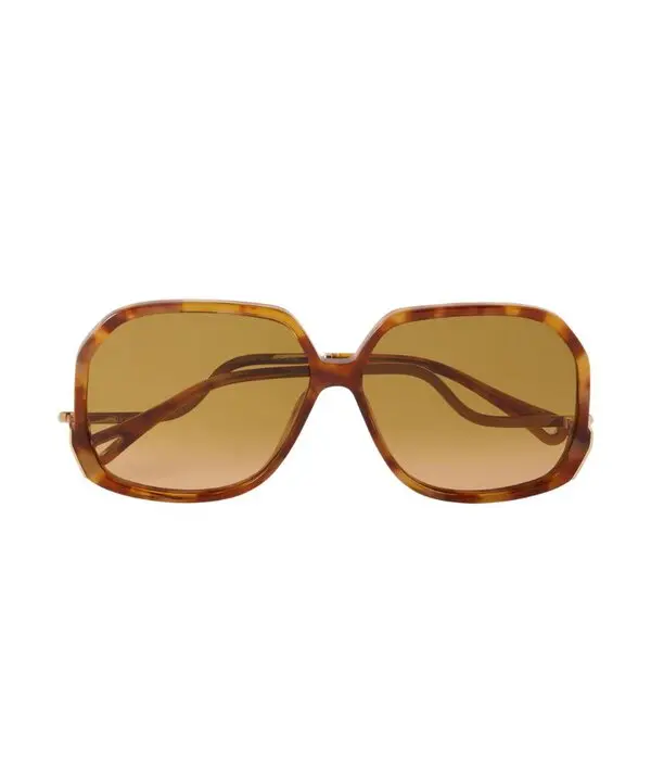 Chloé Square Frame Acetate Sunglasses - Tortoiseshell