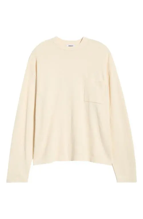 KROST Oversize Crepe Knit Cotton Blend Crewneck Sweater