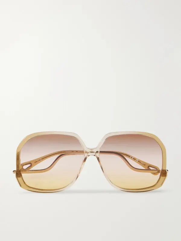 Chloé Square-frame Acetate Sunglasses - Neutrals