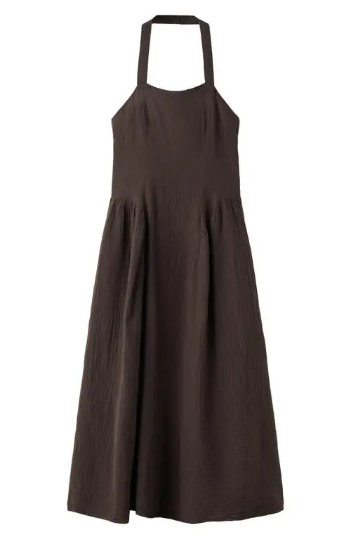 Mango Double Gazue Halter Maxi Dress