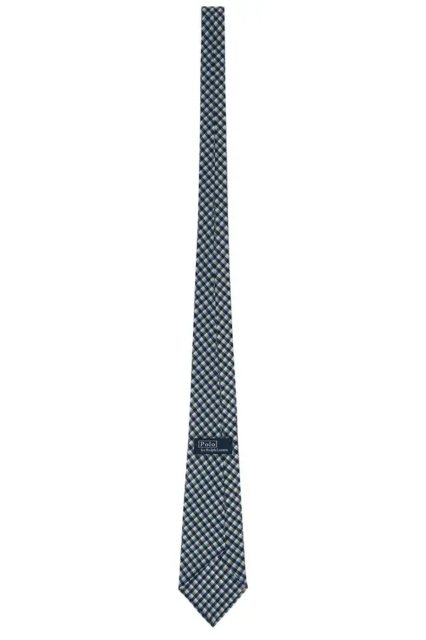 Polo Ralph Lauren Micro Gingham Vintage Neck Tie In Blue