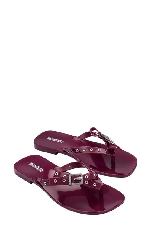Melissa Harmonic Flip Flop With Buckle Detailing - Red