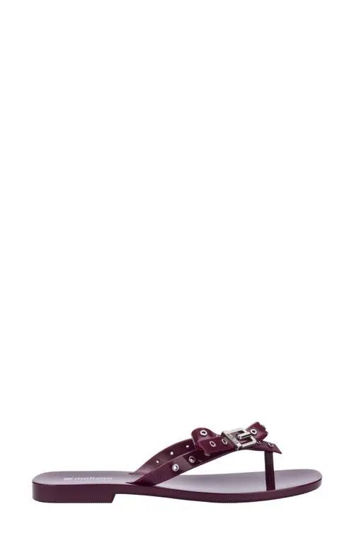 Melissa Harmonic Flip Flop With Buckle Detailing - Red