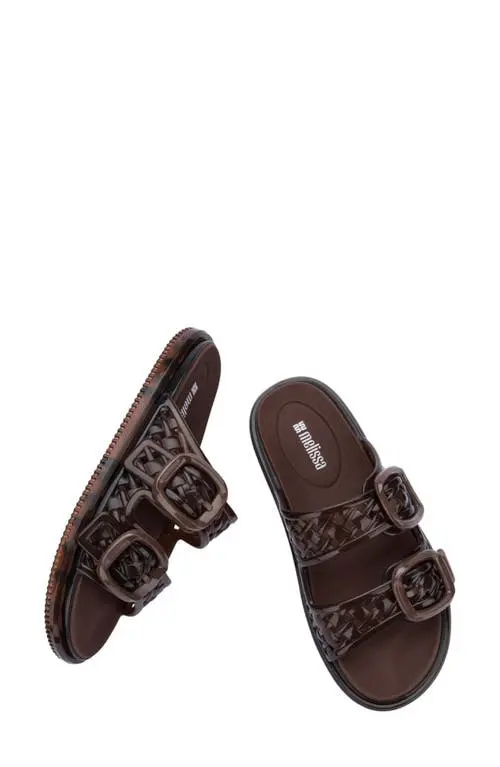 Melissa Possession Sandal With Woven Buckle Straps - Brown