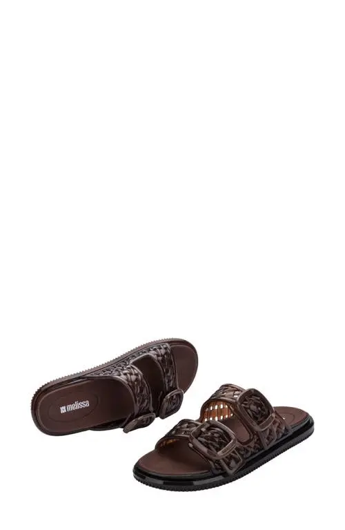Melissa Possession Sandal With Woven Buckle Straps - Brown