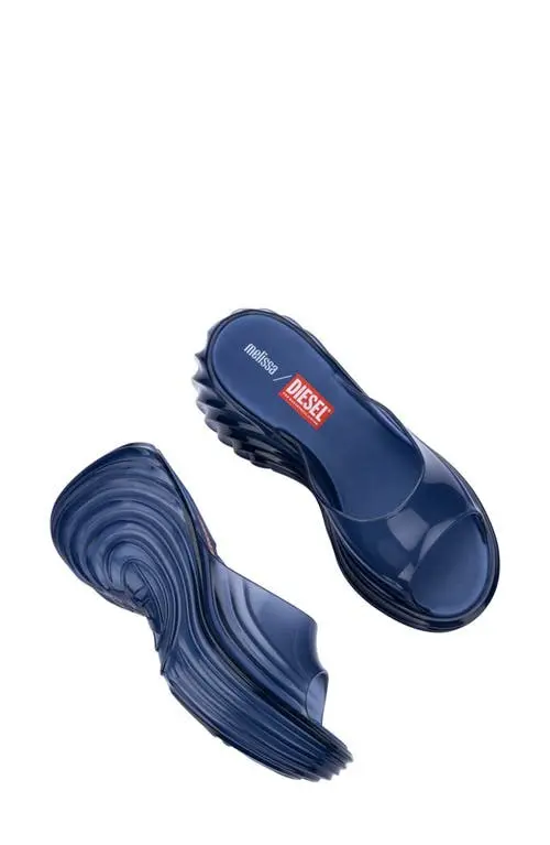 Melissa X Diesel Platform Slide Sandal - Transparent Blue