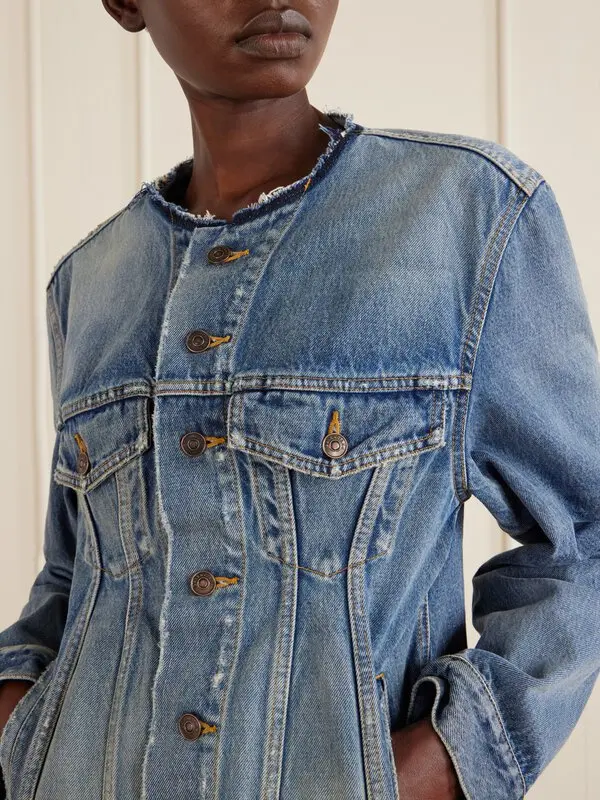 Balenciaga Distressed Denim Jacket