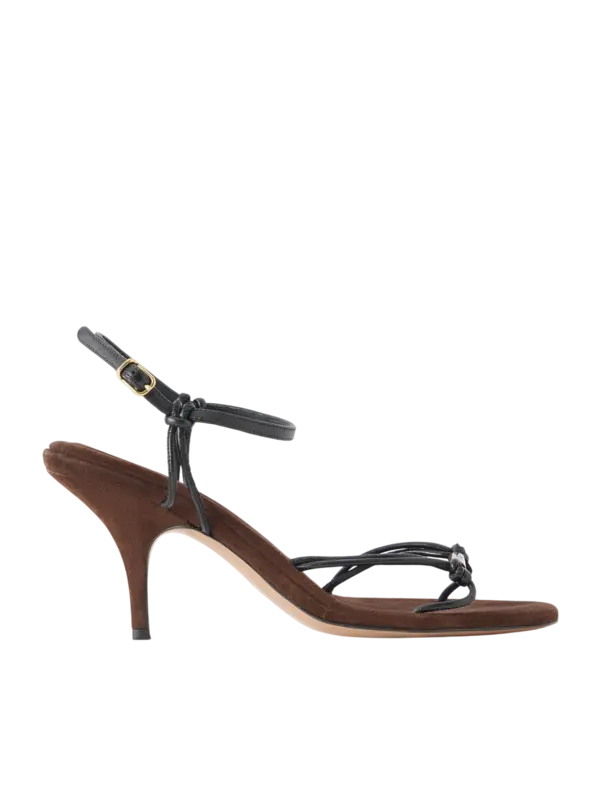 Chloé Matilda Leather And Suede Sandals - Black