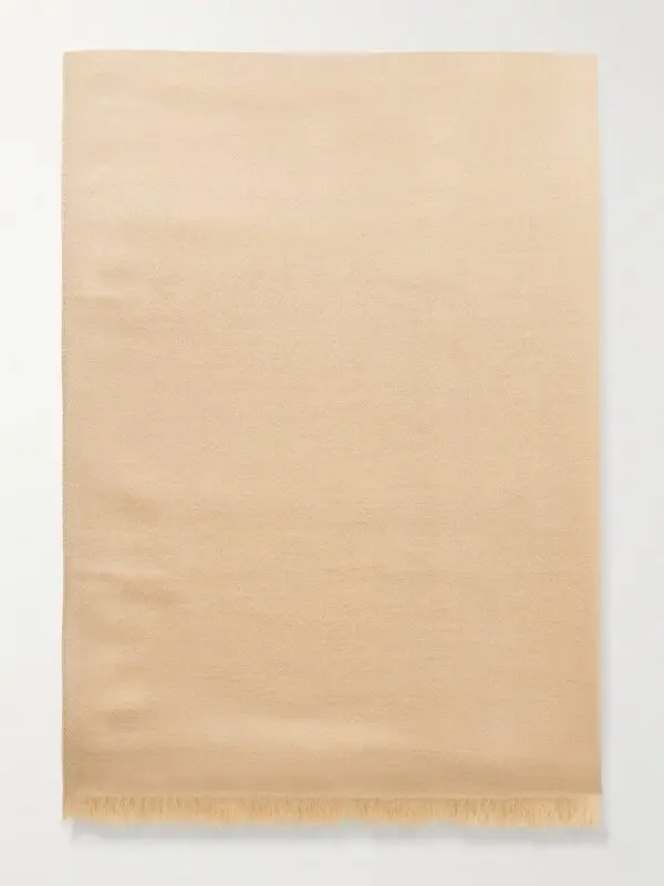 Brunello Cucinelli Karakorum Cashmere And Silk-blend Scarf - Neutrals