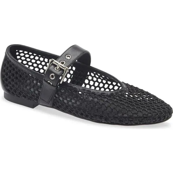 TONY BIANCO Carla Mary Jane Flat - Black Braid