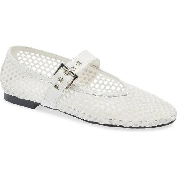 TONY BIANCO Carla Mary Jane Flat - White Braid