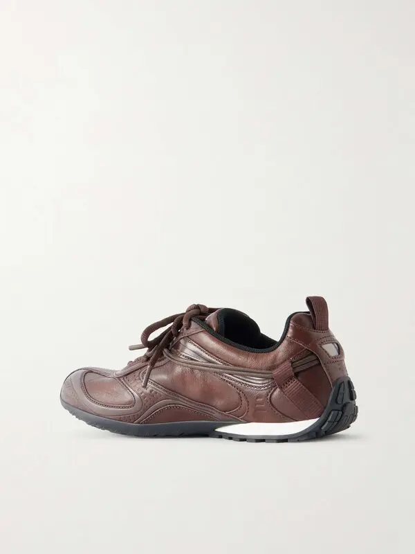 Balenciaga Radar Gradient Lines Leather Sneakers