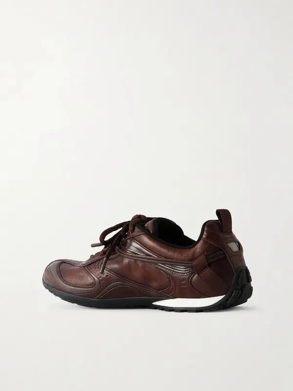 Balenciaga Radar Gradient Lines Leather Sneakers