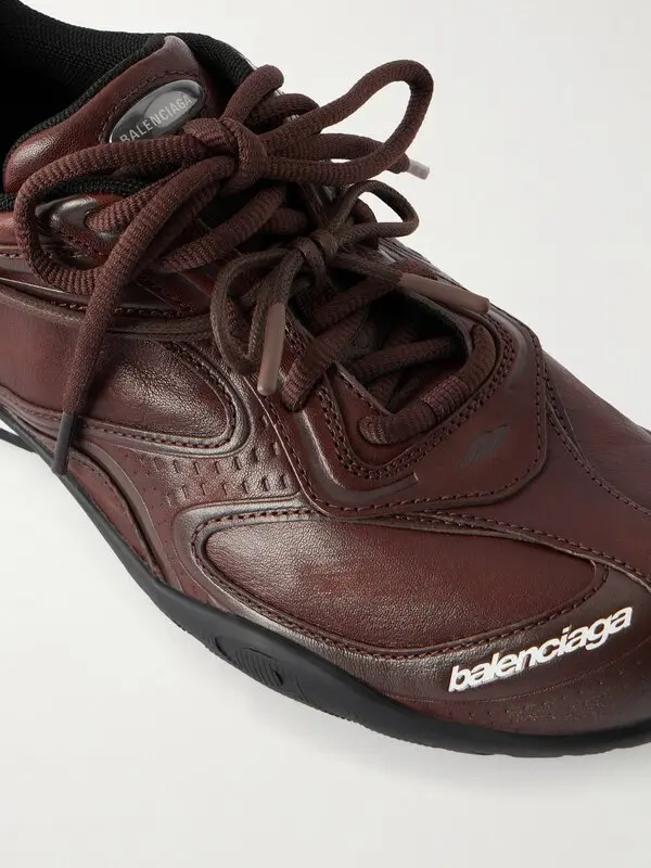 Balenciaga Radar Gradient Lines Leather Sneakers