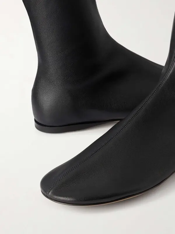 Bottega Veneta Cherry Leather Ankle Boots
