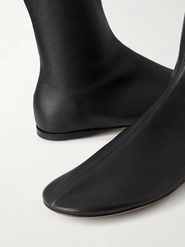 Bottega Veneta Cherry Leather Ankle Boots