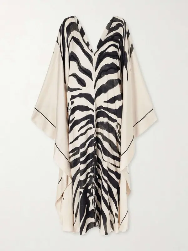 ANDRES OTALORA Zawadi Del Sol Printed Satin Maxi Dress - Multi