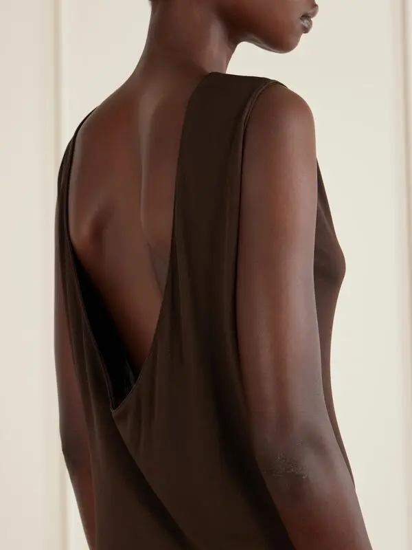 Alaïa Asymmetric Jersey-crepe Midi Dress