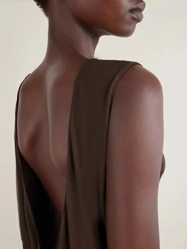 Alaïa Asymmetric Jersey-crepe Midi Dress