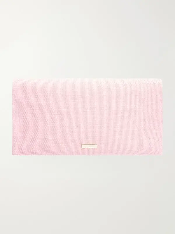 AQUAZZURA Botanica Embellished Raffia Clutch