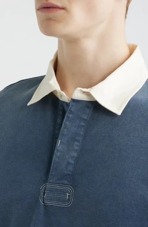 CORRIDOR Solid Cotton Rugby Shirt