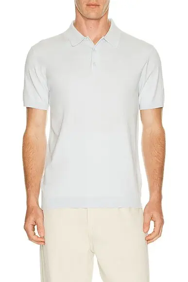 J. Lindeberg Ridge Knitted Polo - Skywriting