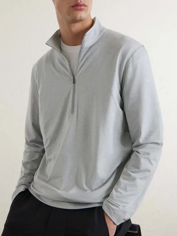Lululemon Slim-fit Stretch Recycled-jersey Half-zip Top