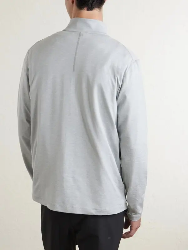 Lululemon Slim-fit Stretch Recycled-jersey Half-zip Top