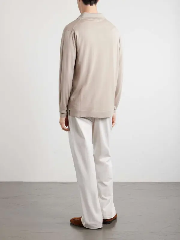 LARDINI Virgin Wool Polo Shirt