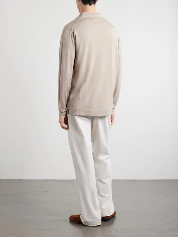 LARDINI Virgin Wool Polo Shirt