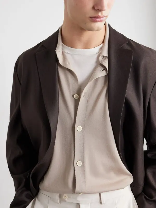 LARDINI Virgin Wool Polo Shirt