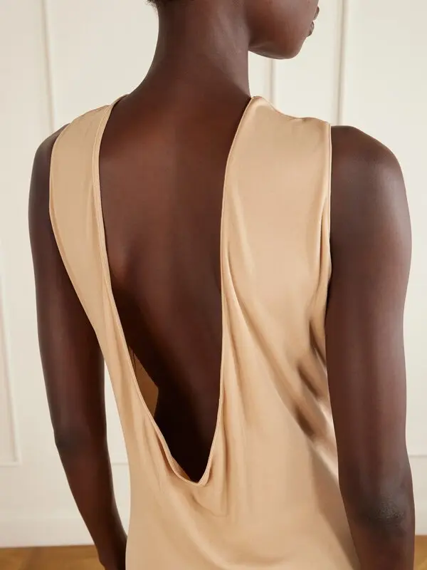 Alaïa Asymmetrical Jersey-crepe Midi Dress