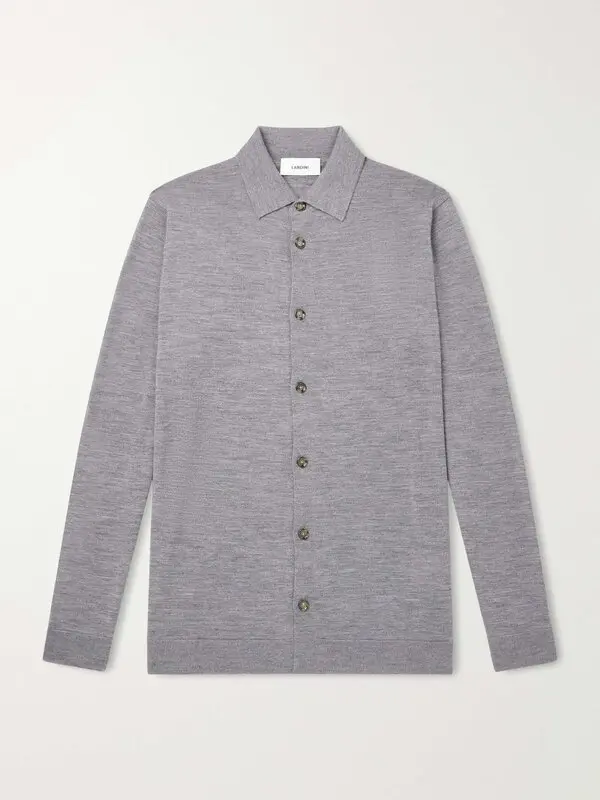 LARDINI Virgin Wool Polo Shirt