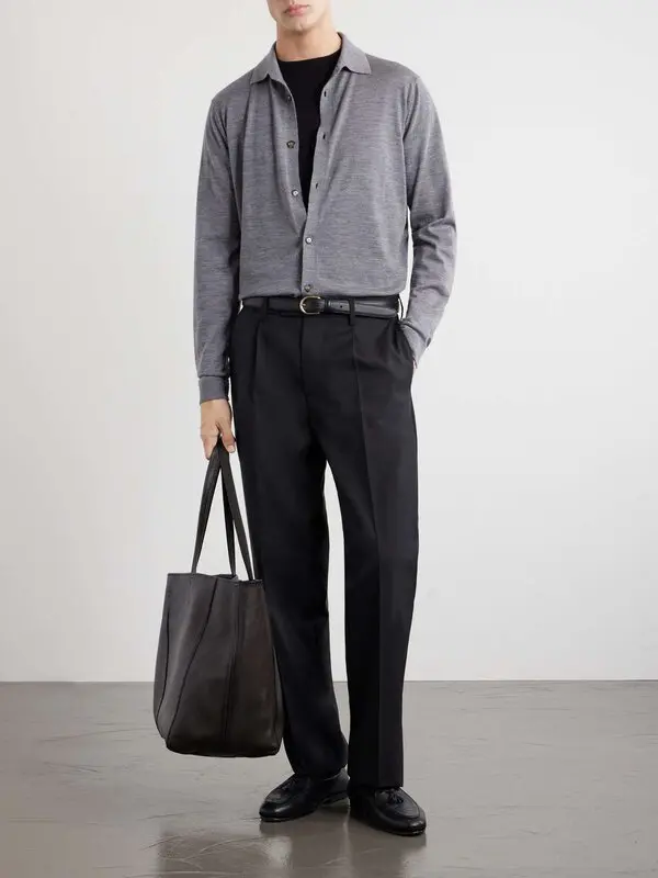 LARDINI Virgin Wool Polo Shirt