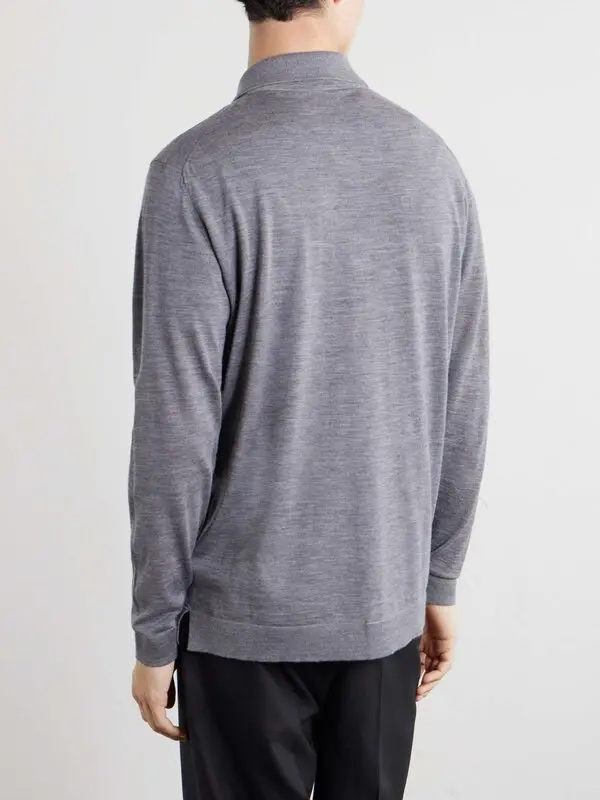 LARDINI Virgin Wool Polo Shirt