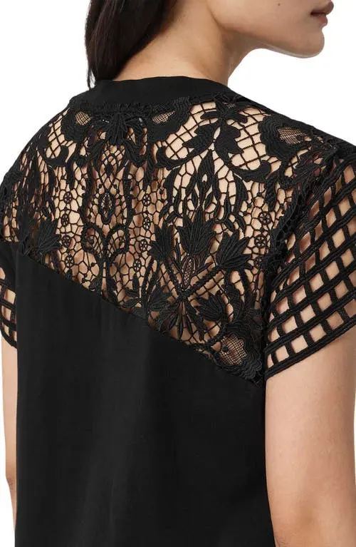 ALLSAINTS Zala Asymmetric Crochet Dress