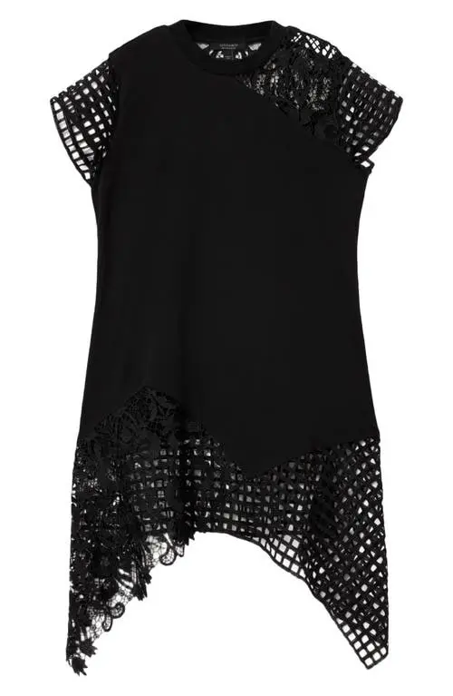 ALLSAINTS Zala Asymmetric Crochet Dress