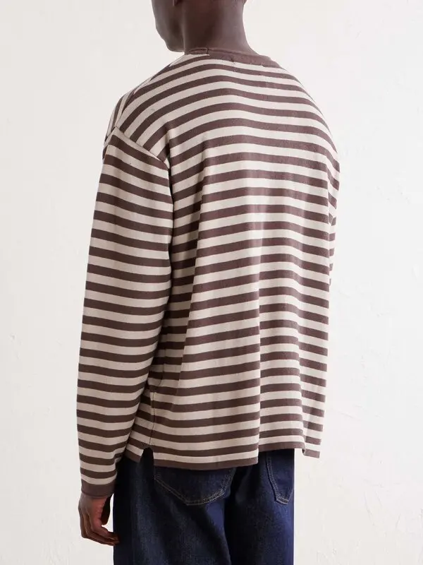 FRIZMWORKS Striped Cotton-blend T-shirt