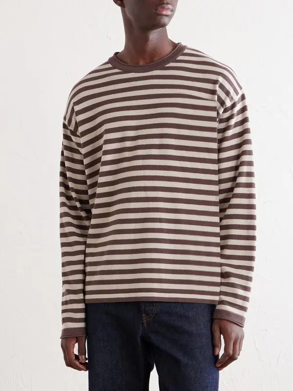 FRIZMWORKS Striped Cotton-blend T-shirt