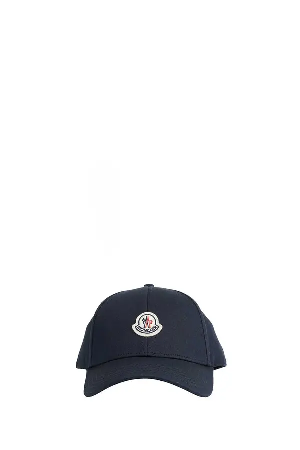 Moncler Cotton Gabardine Baseball Cap - Blue