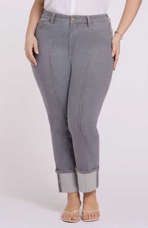 NYDJ Marilyn Cuffed Pintuck Straight Leg Jeans - Charisma