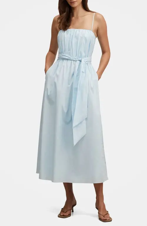 EVER NEW Melissa Poplin Midi Sundress - Soft Blue